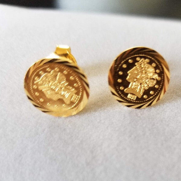 22k Gold Earrings - Etsy