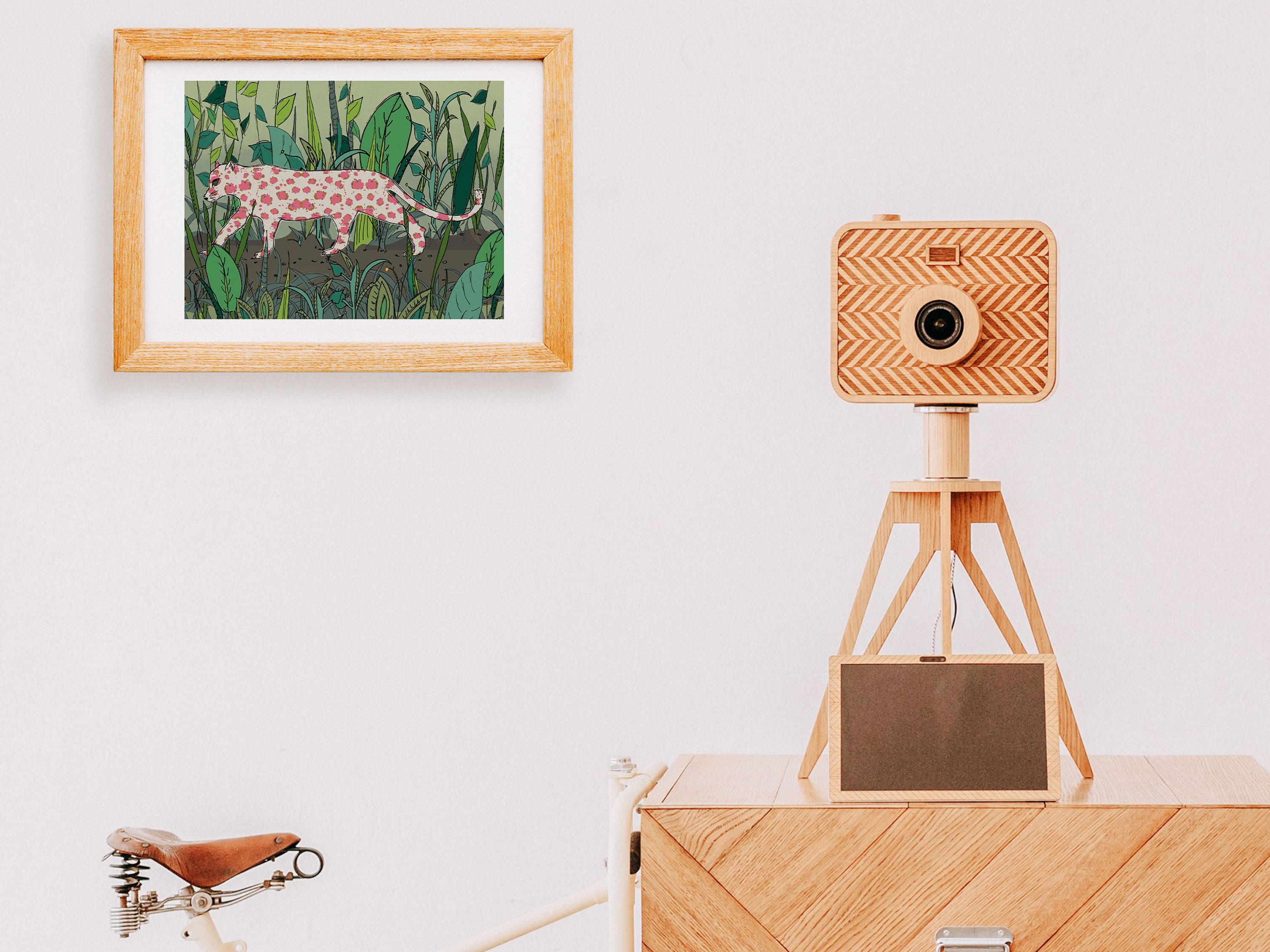 Jungle Leopard Print Tropical Leopard Wall Art Kids Jungle - Etsy