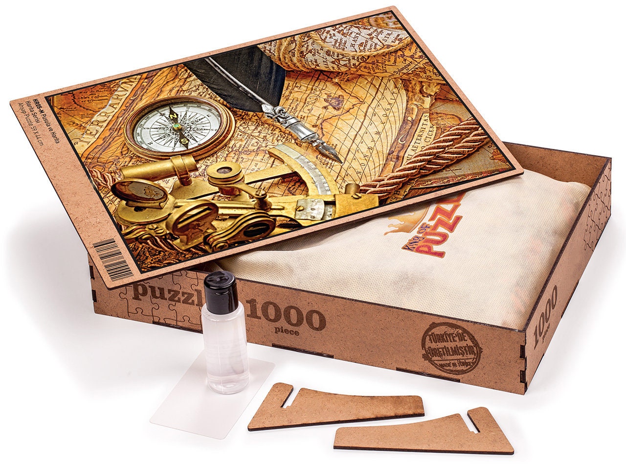 Wooden Jigsaw Puzzle for Adults Map Compass 2000-1000-500-204 Pieces ...