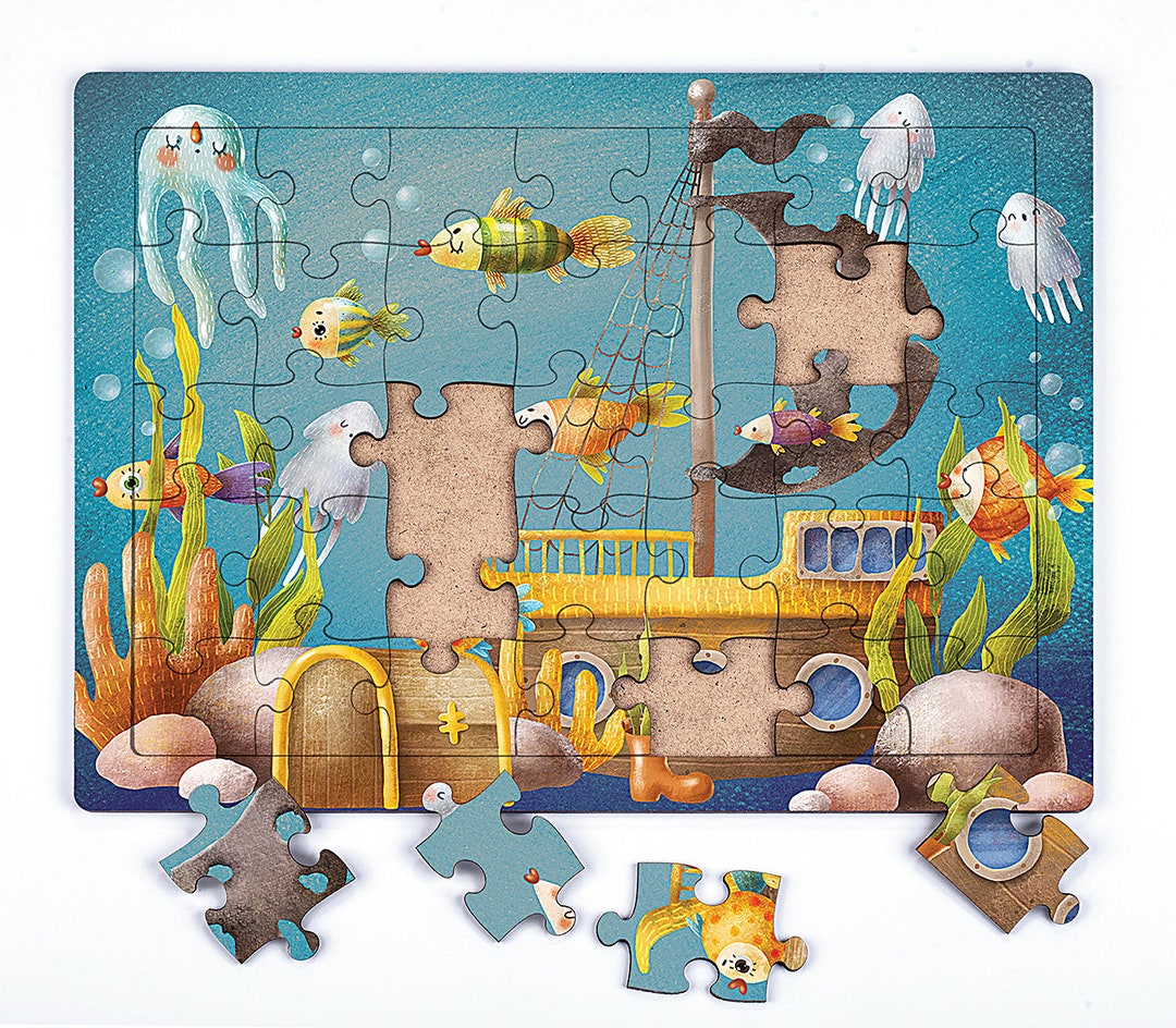 The Sunken Ship Wooden Jigsaw Puzzle Puzzle for Kids 35-54 Pieces Gift ...