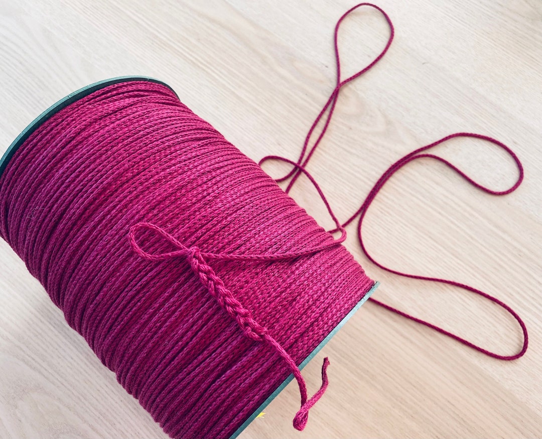 Fuchsia Linen Rope 2mm: Soft Macrame Cord, Knitting, Crochet - Etsy