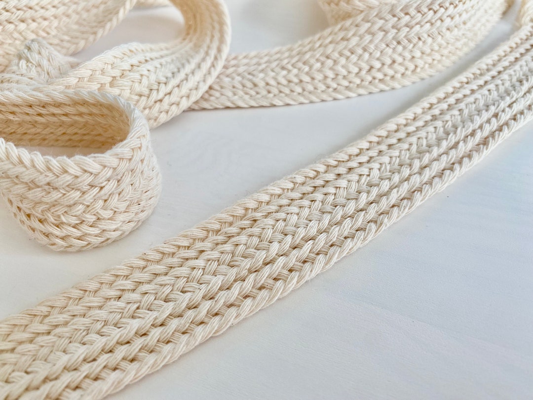 Very Soft Braided Ribbon, Cotton Trim, Ivory Color Trim, Decor Cotton ...