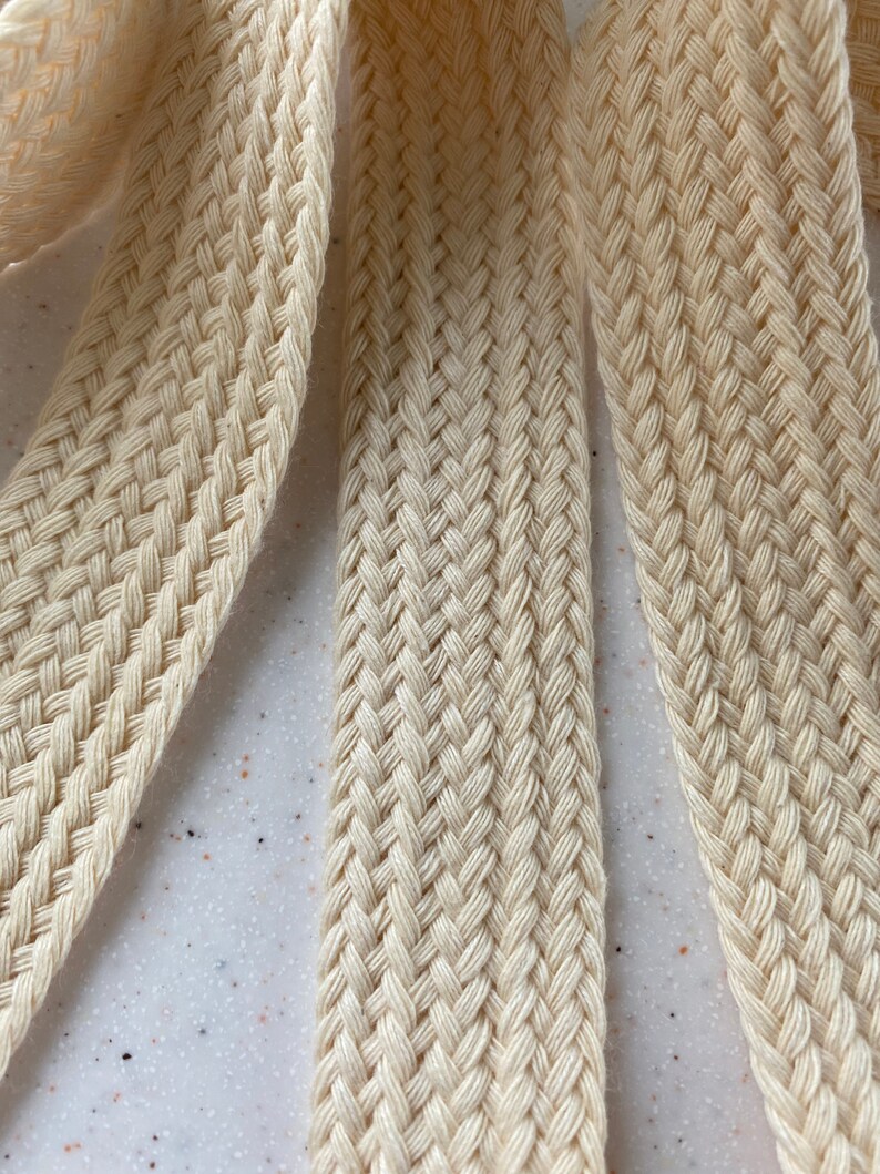 Very Soft Braided Ribbon Cotton Trim Ivory Color Trim Decor - Etsy