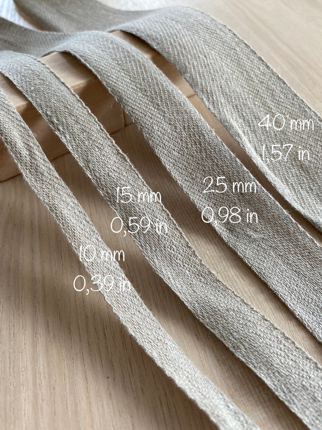 10/15/25/40 Mm Wide Linen Ribbon, Linen Wrapping Ribbon, Linen Trim ...