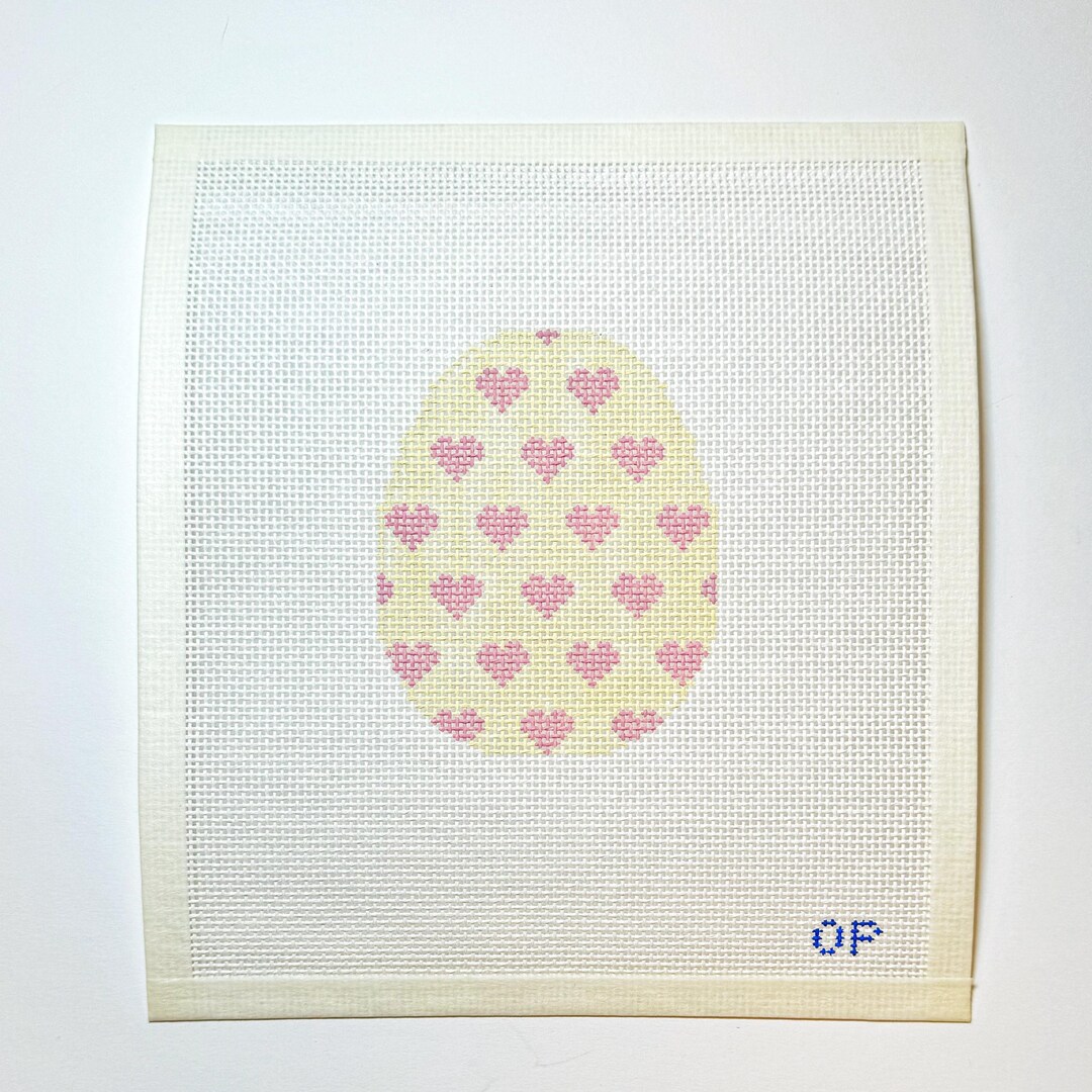 Heart Easter Egg Needlepoint Canvas - Etsy