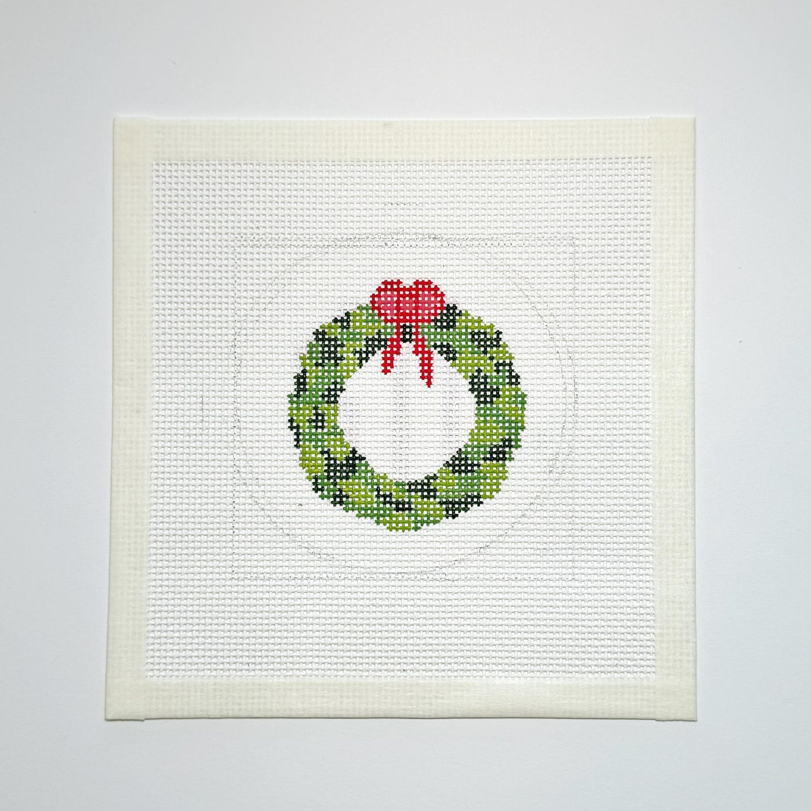 Wreath Needlepoint Ornament Canvas - Etsy