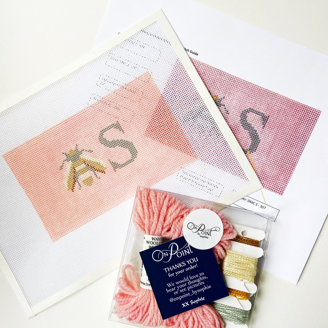 B.S. Hand Painted Needlepoint Canvas | Etsy