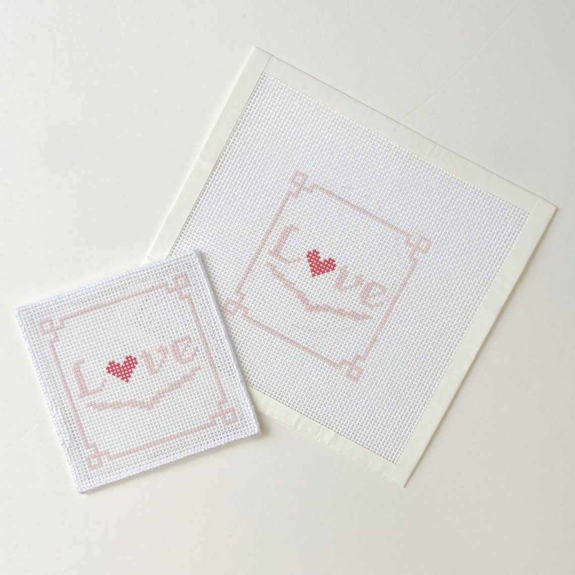 LOVE - Hand Painted Needlepoint Canvas - Etsy