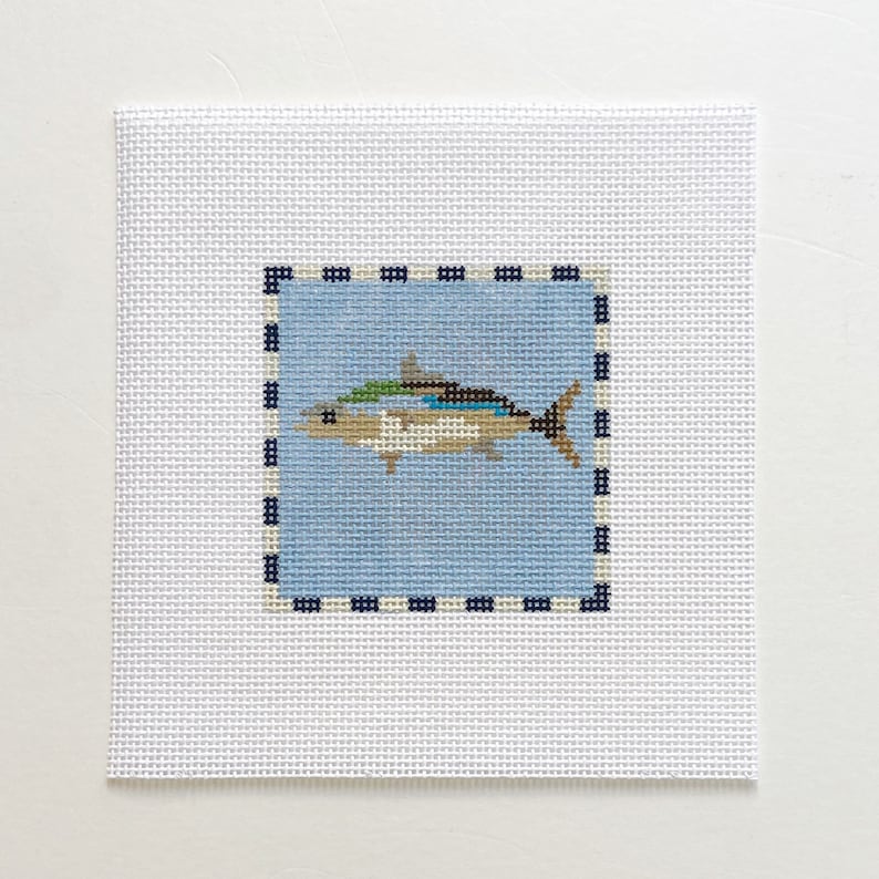Fish Hand Painted Needlepoint Canvas 14 Count Mesh Canvas - Etsy