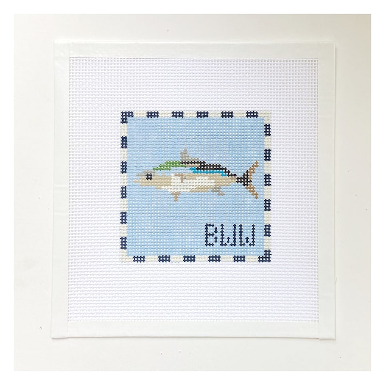 Fish Hand Painted Needlepoint Canvas 14 Count Mesh Canvas - Etsy