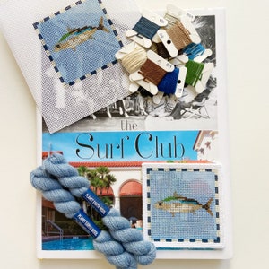 Fish Hand Painted Needlepoint Canvas - 13 Count Mesh Canvas - Etsy