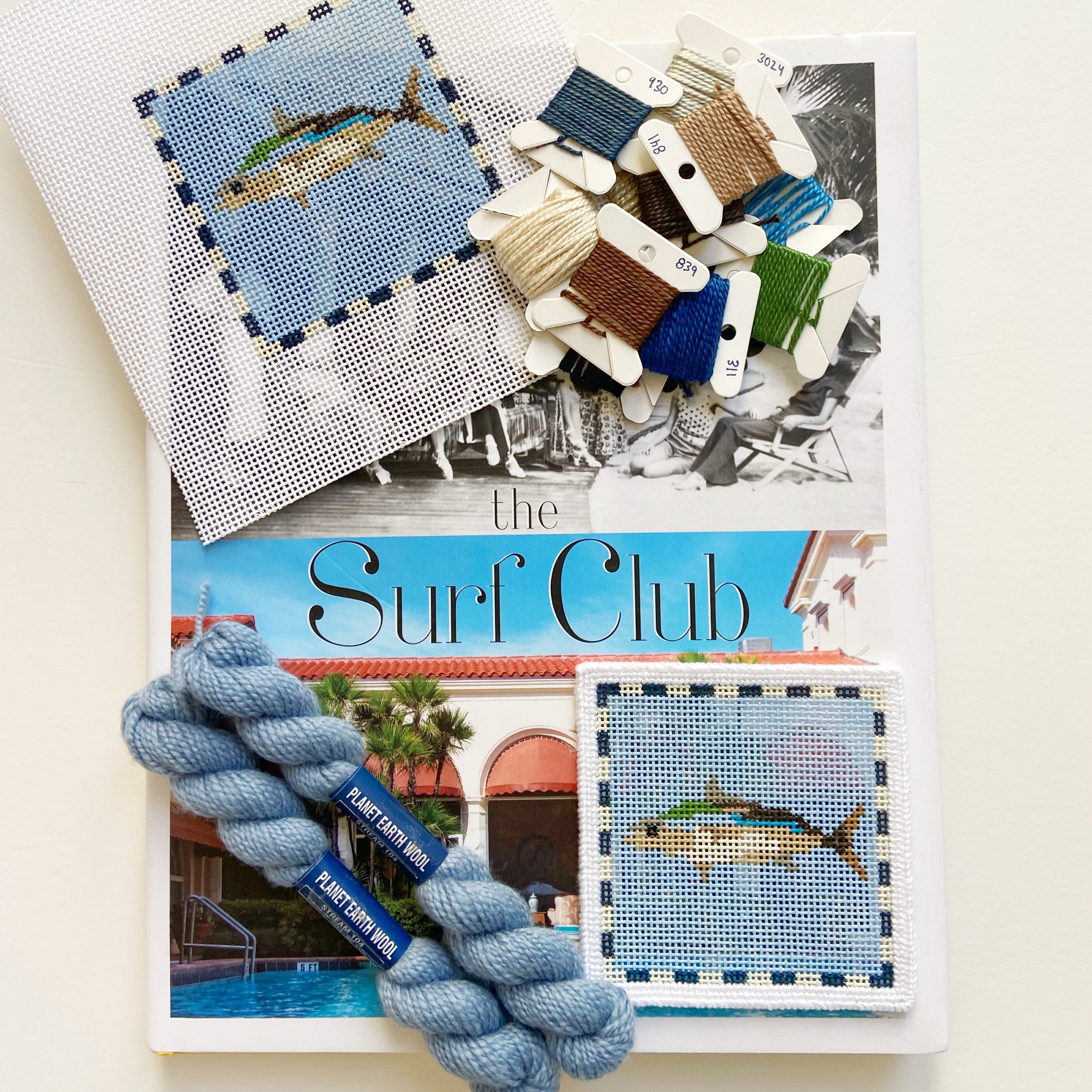 Fish Hand Painted Needlepoint Canvas 14 Count Mesh Canvas - Etsy