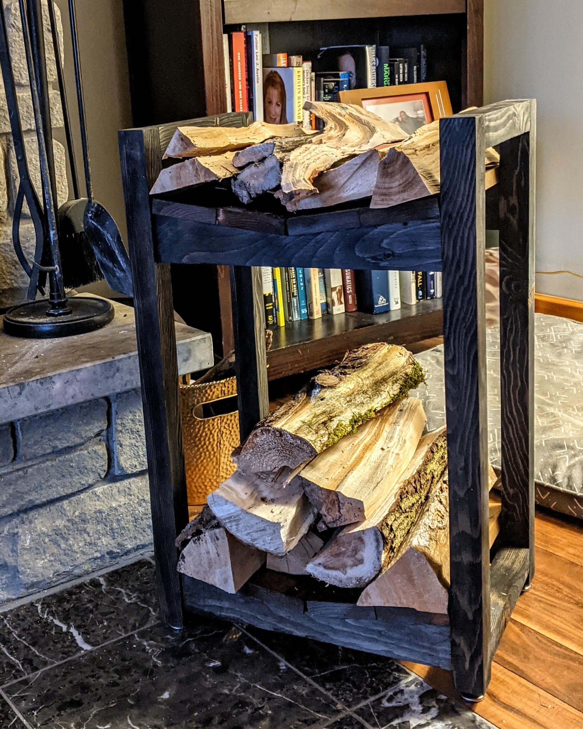 Firewood, Log Holder, Fireplace Wood Holder With Adjustable Feet - Etsy