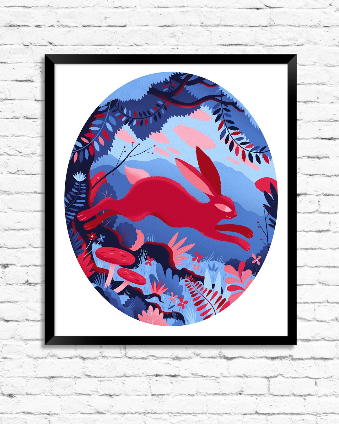 Red Rabbit Art Print by Luke Lamarca - Etsy