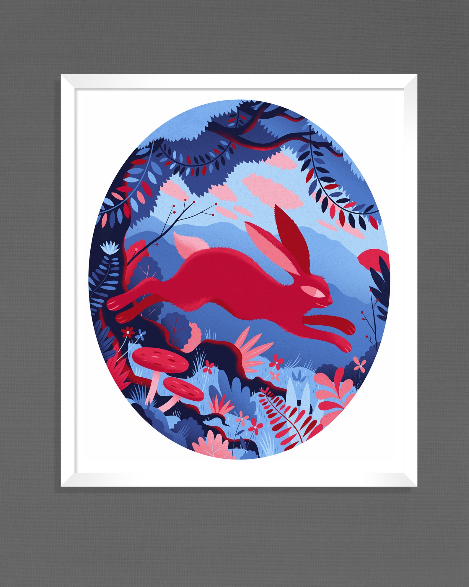 Red Rabbit Art Print by Luke Lamarca - Etsy