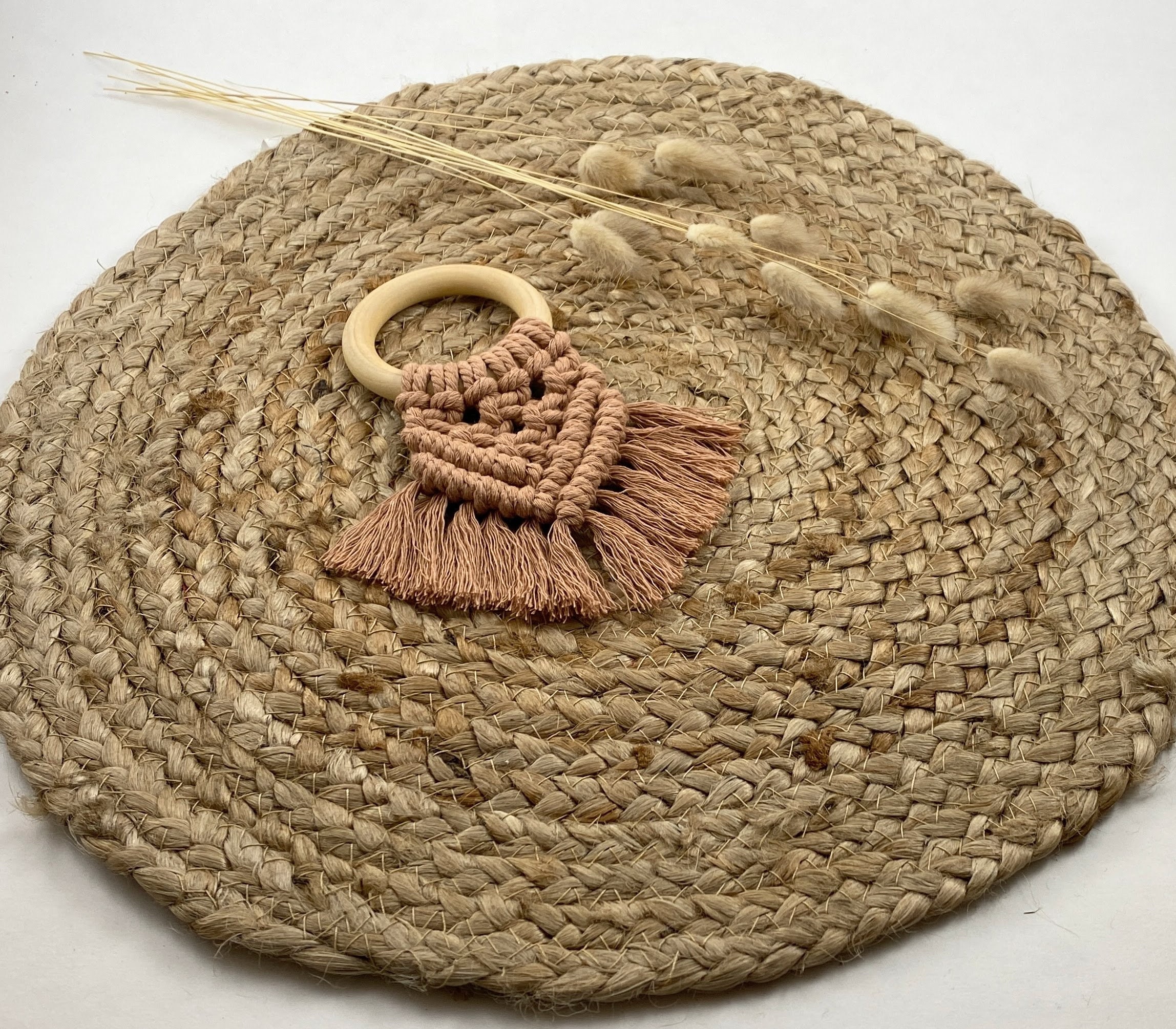 Macrame Baby Teether Wooden Baby Teether Baby Teether - Etsy