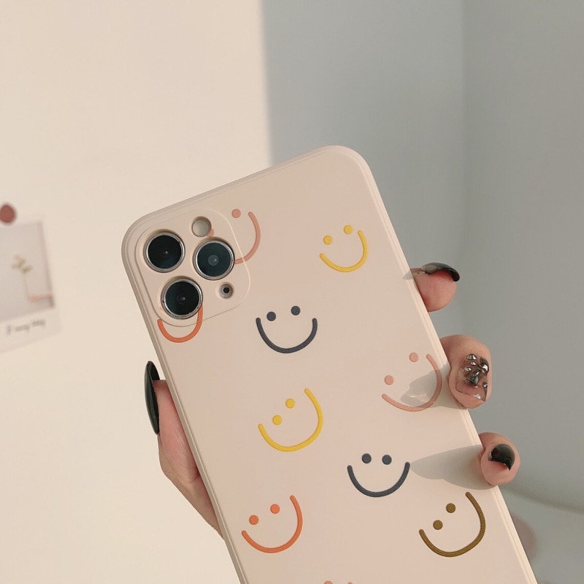 Cute Cartoon Smiley Korean Phone Case iPhone 12 11 Pro Max X | Etsy