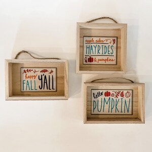Fall Shadow Boxes - Set of 3 - Etsy