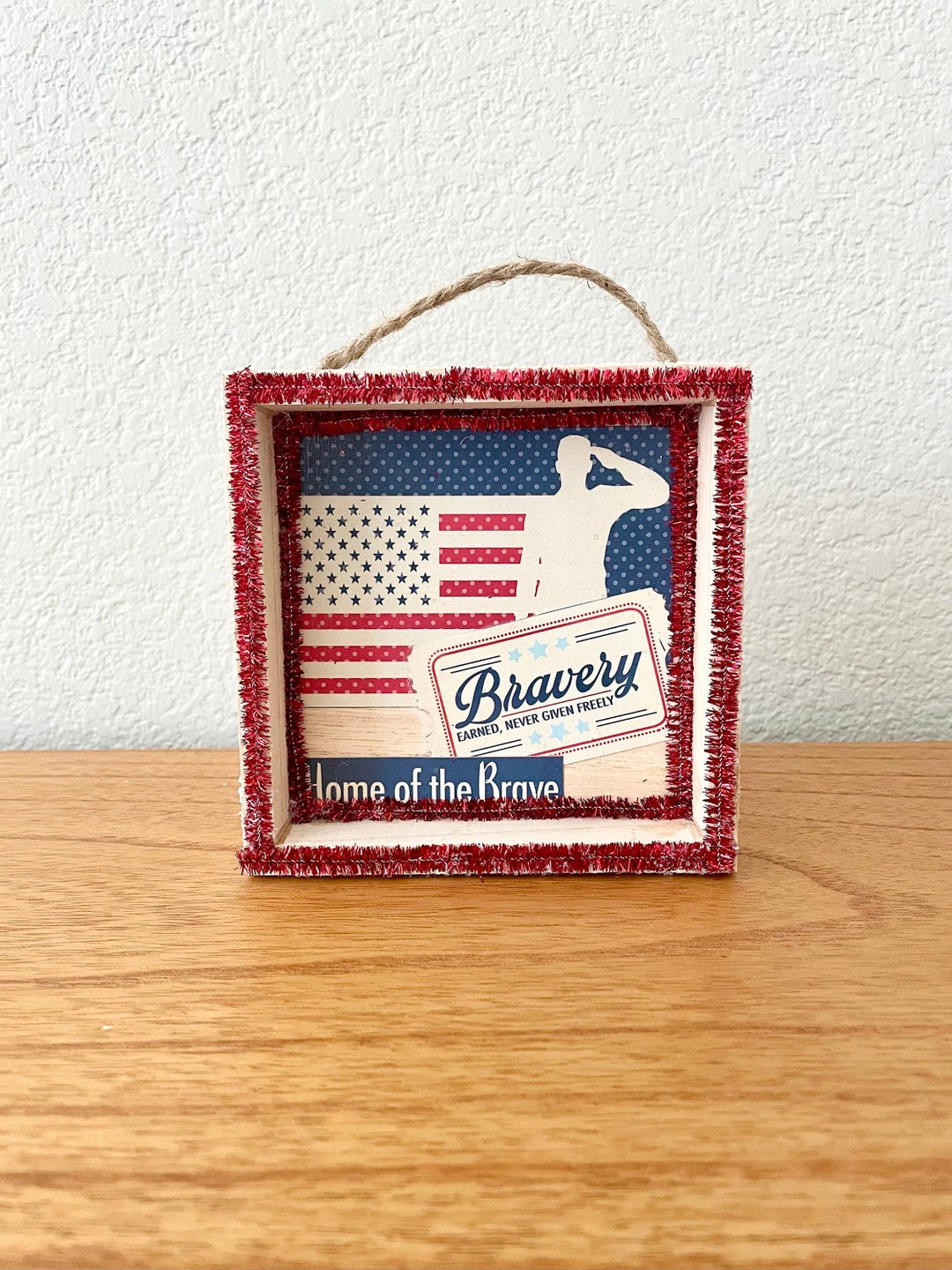Home of the Brave Shadow Box - Etsy