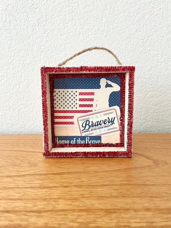 Home of the Brave Shadow Box - Etsy