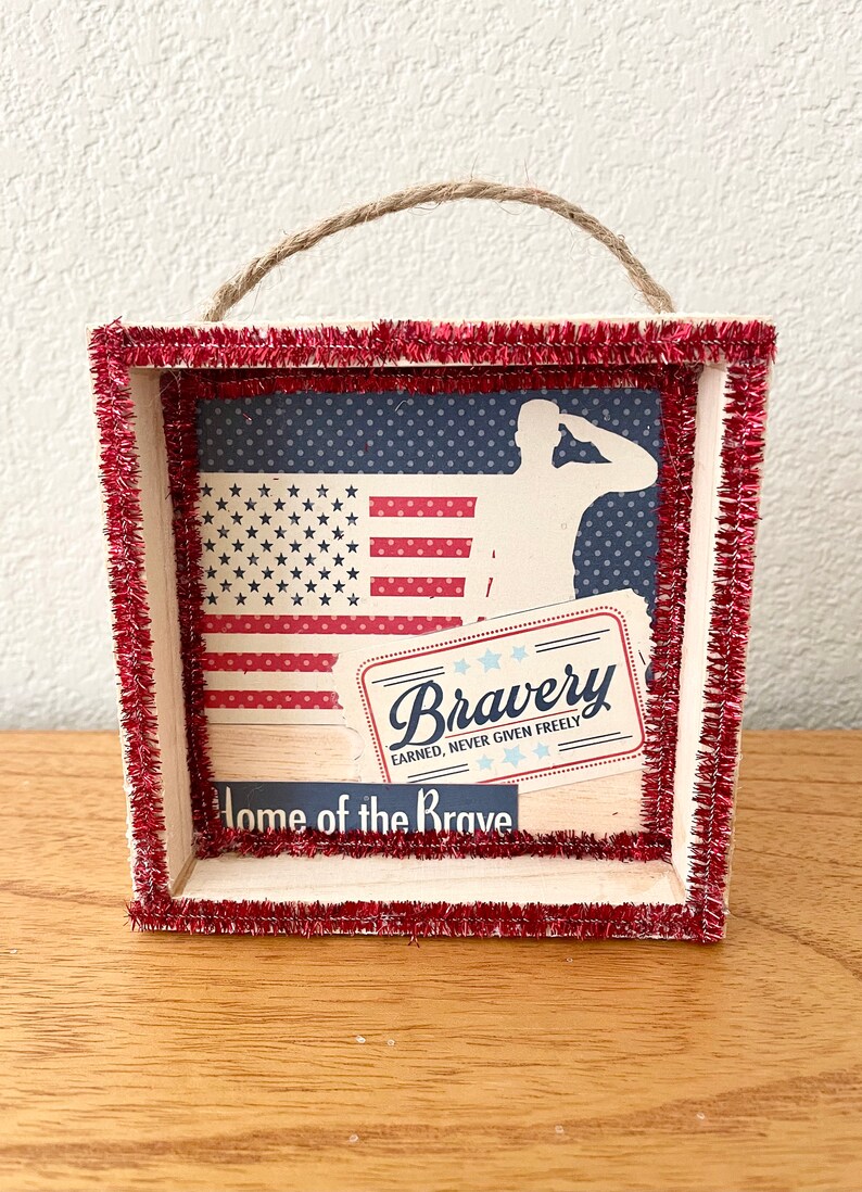 Home of the Brave Shadow Box - Etsy