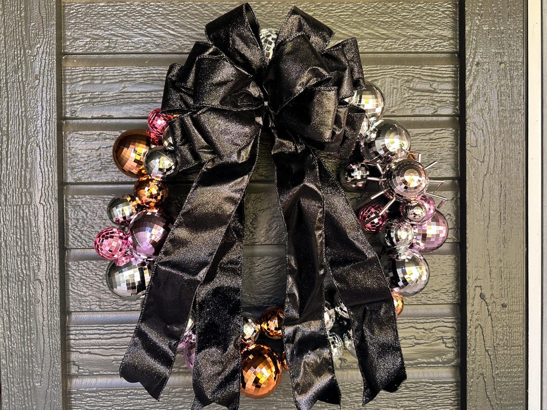 Disco Balls and Spiders Wreath - Etsy