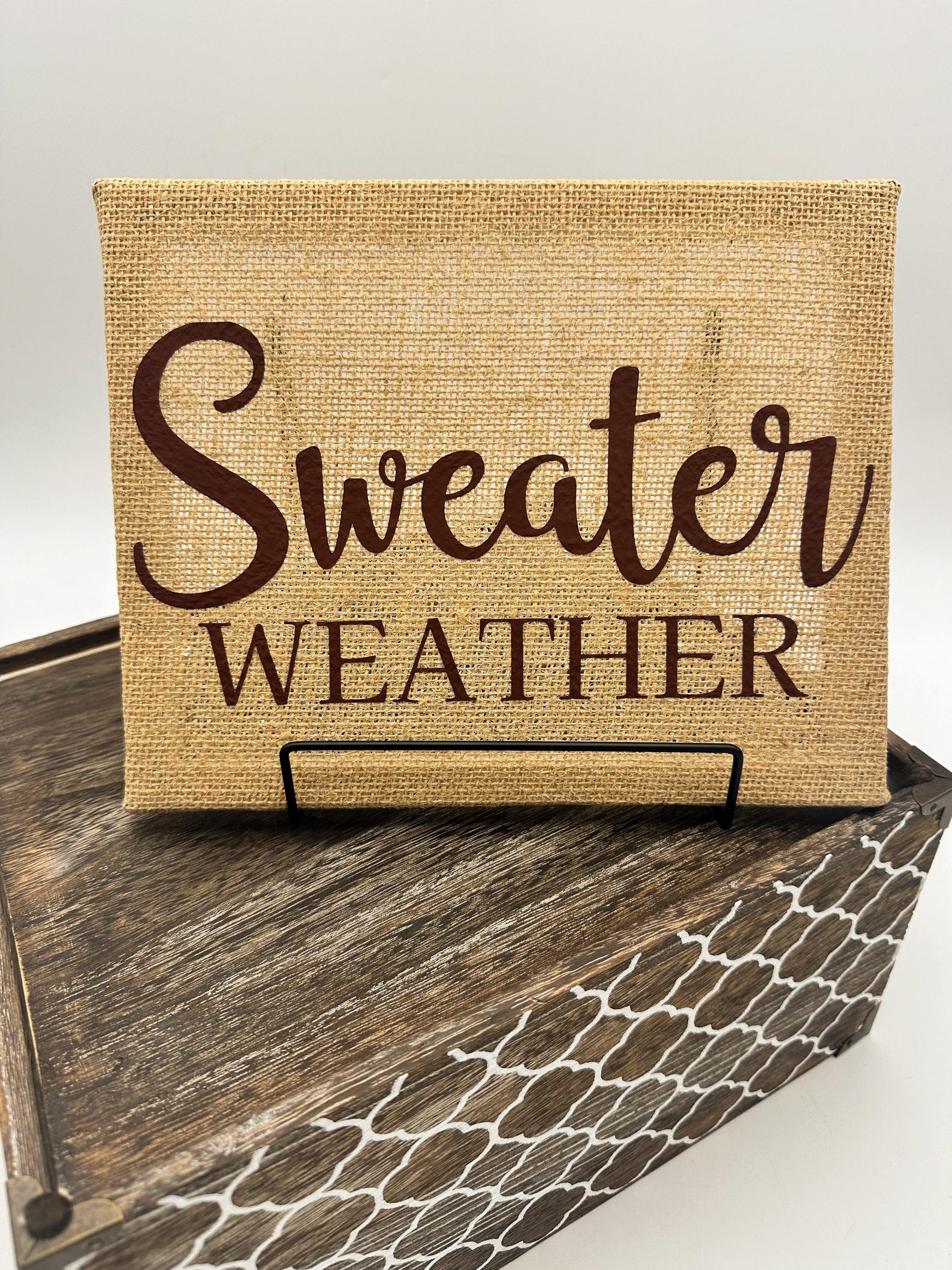 Sweater Weather Burlap Sign - Etsy