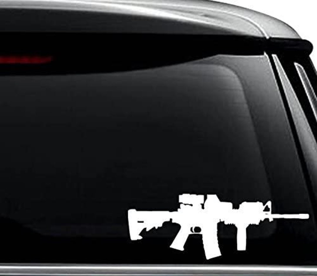 AR-15 M16 Assault Rifle Gun Decal Sticker for Use on Laptop, Helmet ...