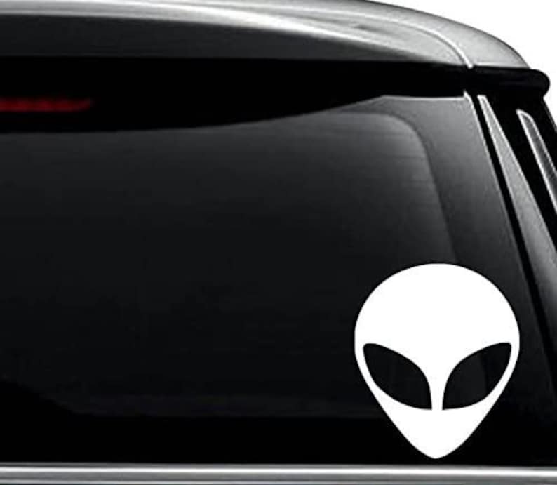 Alien Head UFO Decal Sticker for Use on Laptop Helmet Car - Etsy