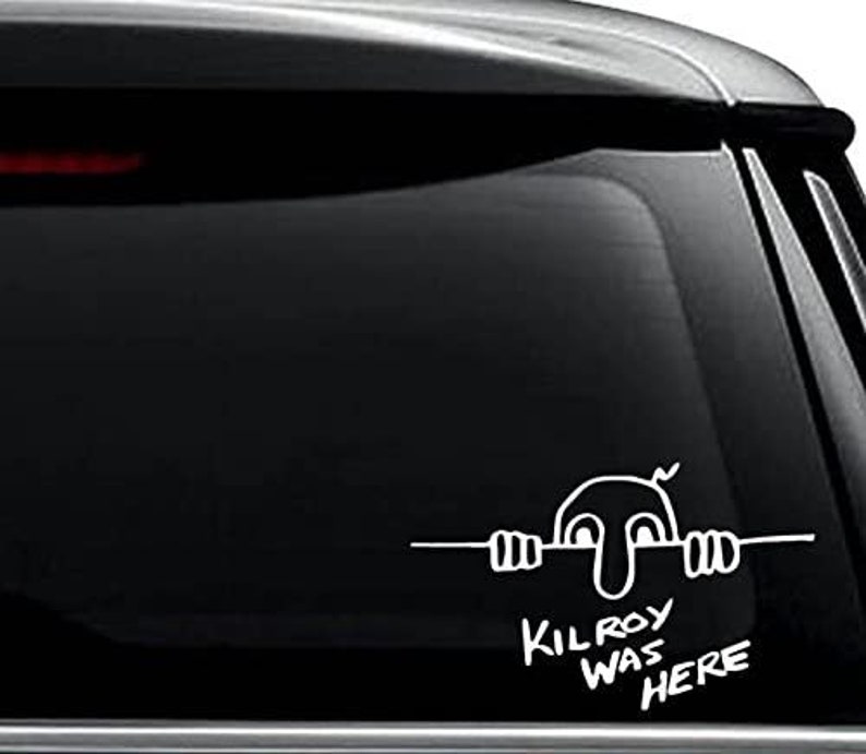 Kilroy Was Here Decal Sticker for Use on Laptop, Helmet, Car, Truck ...