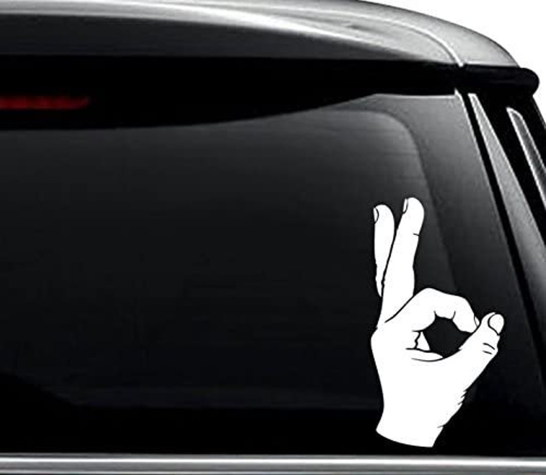 OK Good Hand Sign Decal Sticker for Use on Laptop, Helmet, Car, Truck ...