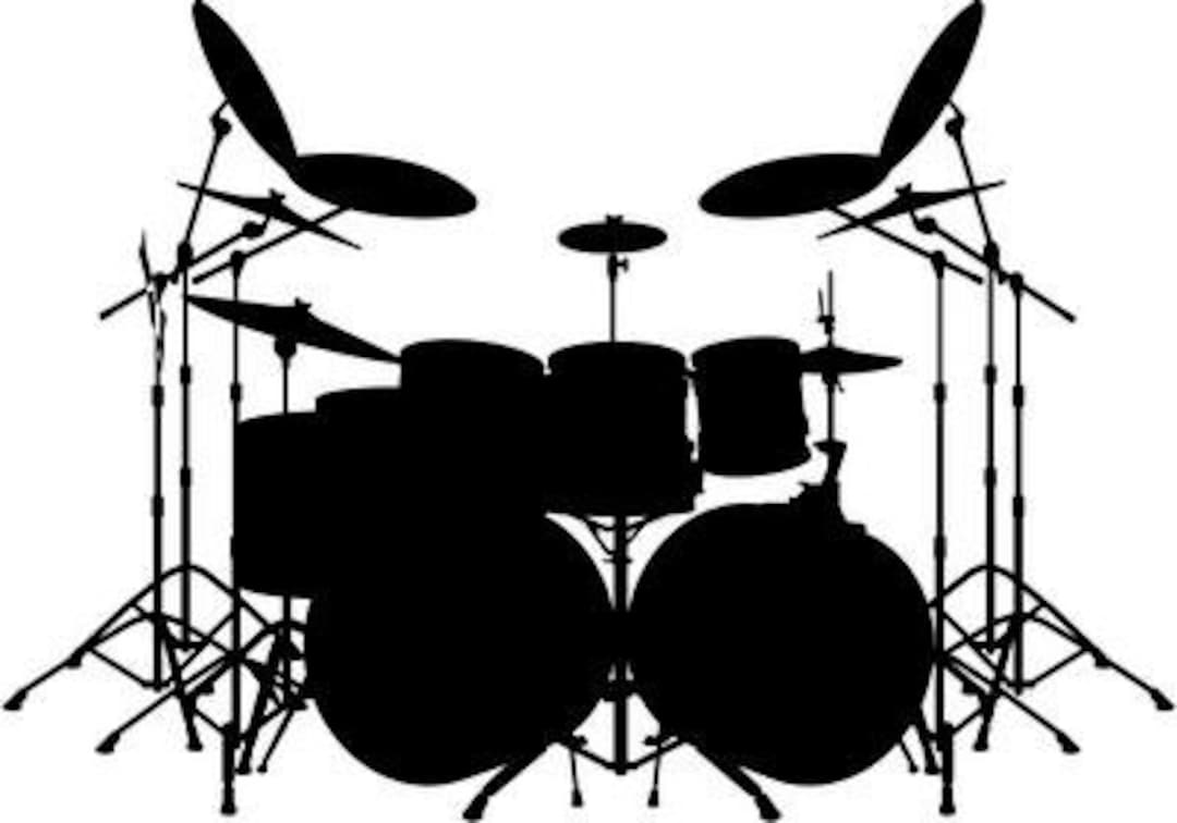 Drums Decal Sticker for Use on Laptop, Helmet, Car, Truck, Motorcycle ...