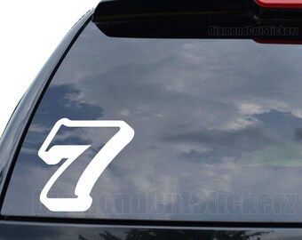 Race Car Number Decal - Etsy