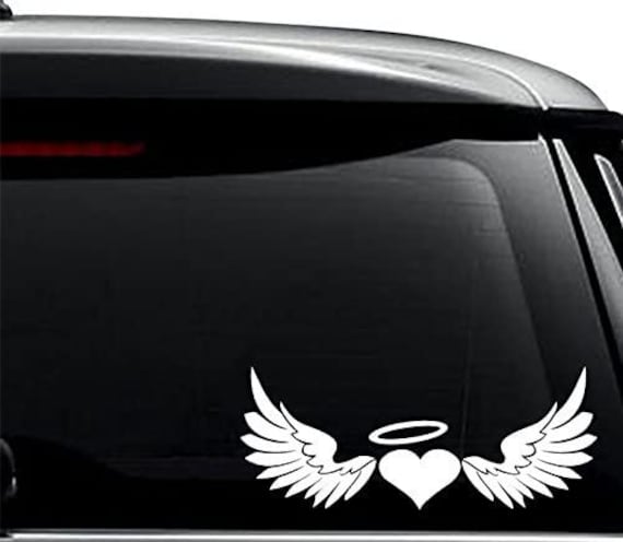 Angel Wings Heart Halo Decal Sticker for Use on Laptop | Etsy
