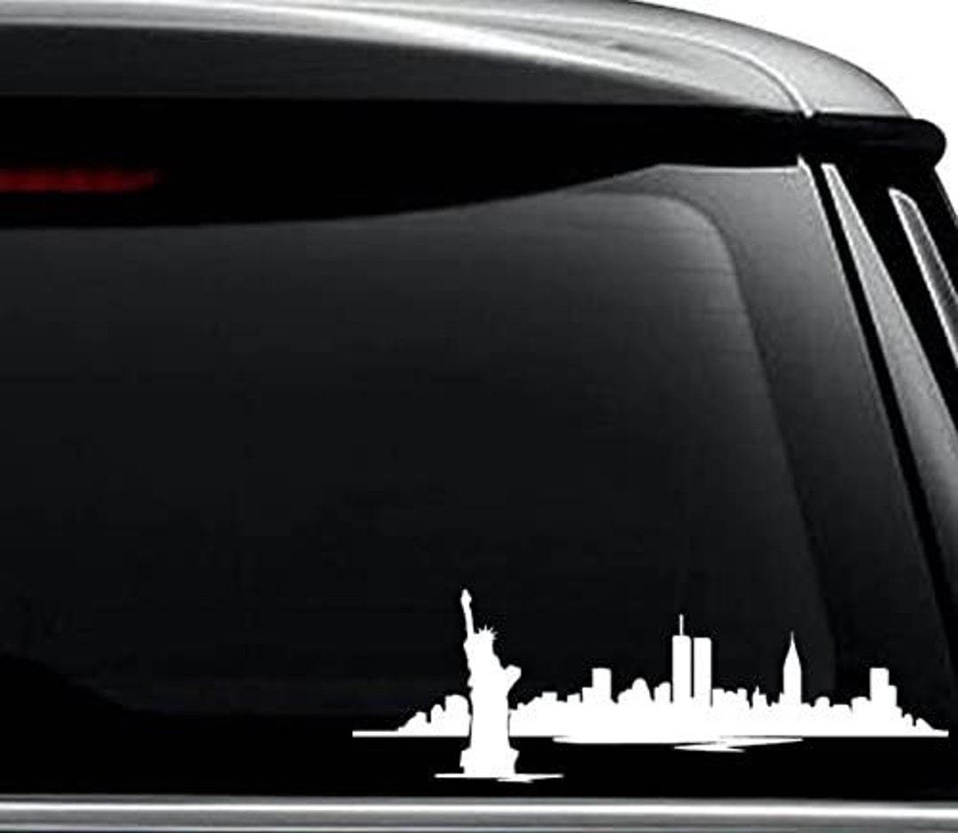 Old New York Skyline Decal Sticker for Use on Laptop, Helmet, Car ...