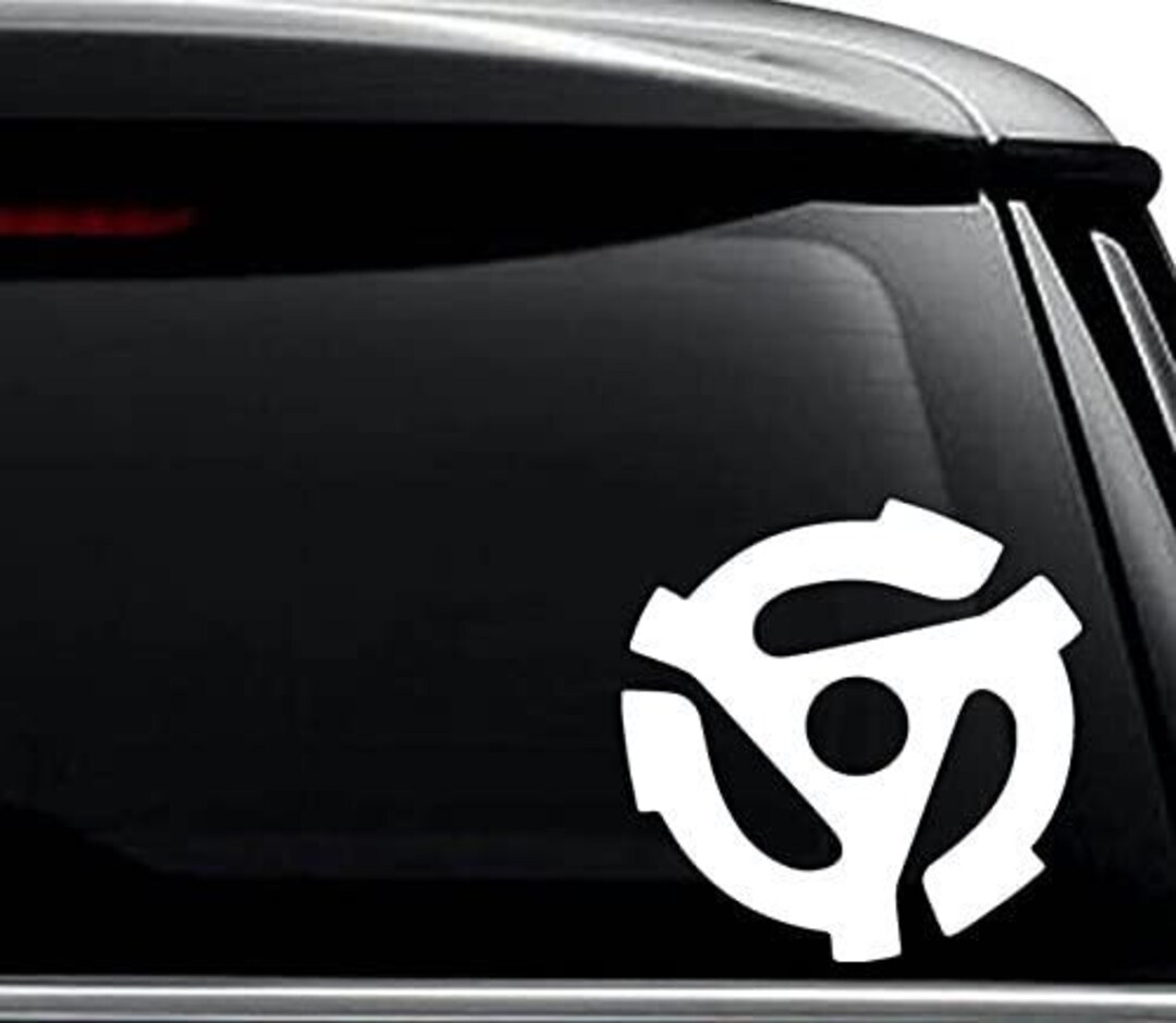 45 RPM Spindle Adapter Turntable Decal Sticker for Use on Laptop ...