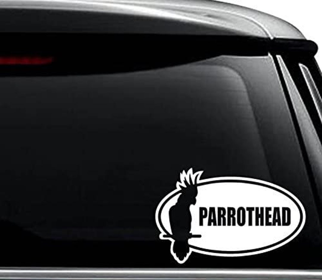 Parrot Bird Parrothead Decal Sticker for Use on Laptop, Helmet, Car ...
