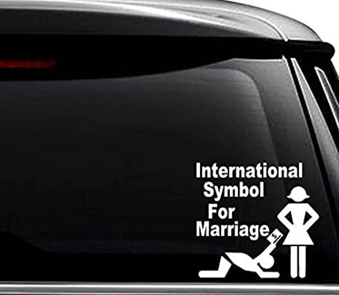 International Symbol for Marriage Decal Sticker for Use on Laptop ...