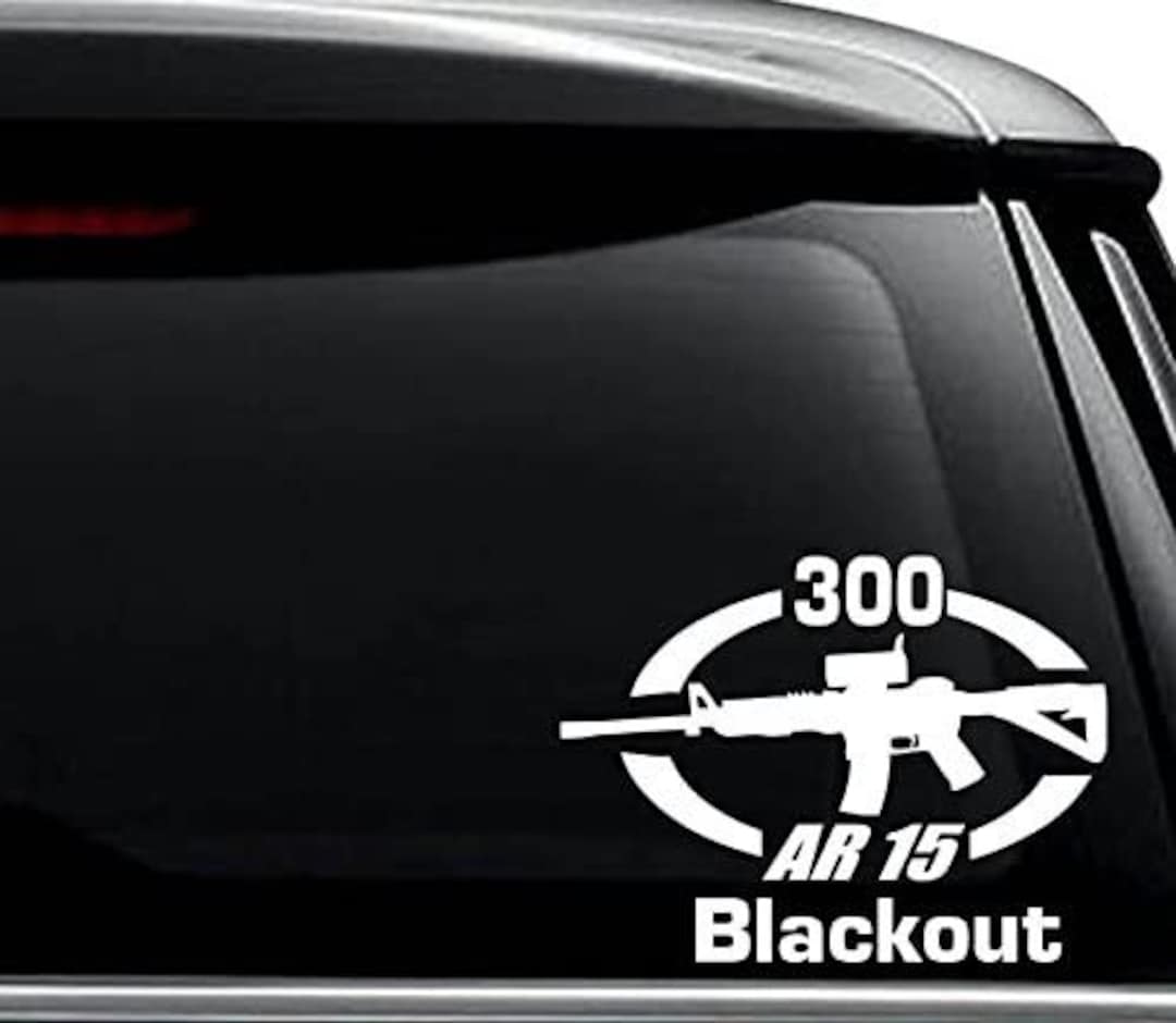300 AR-15 Blackout Assault Rifle Decal Sticker for Use on Laptop ...