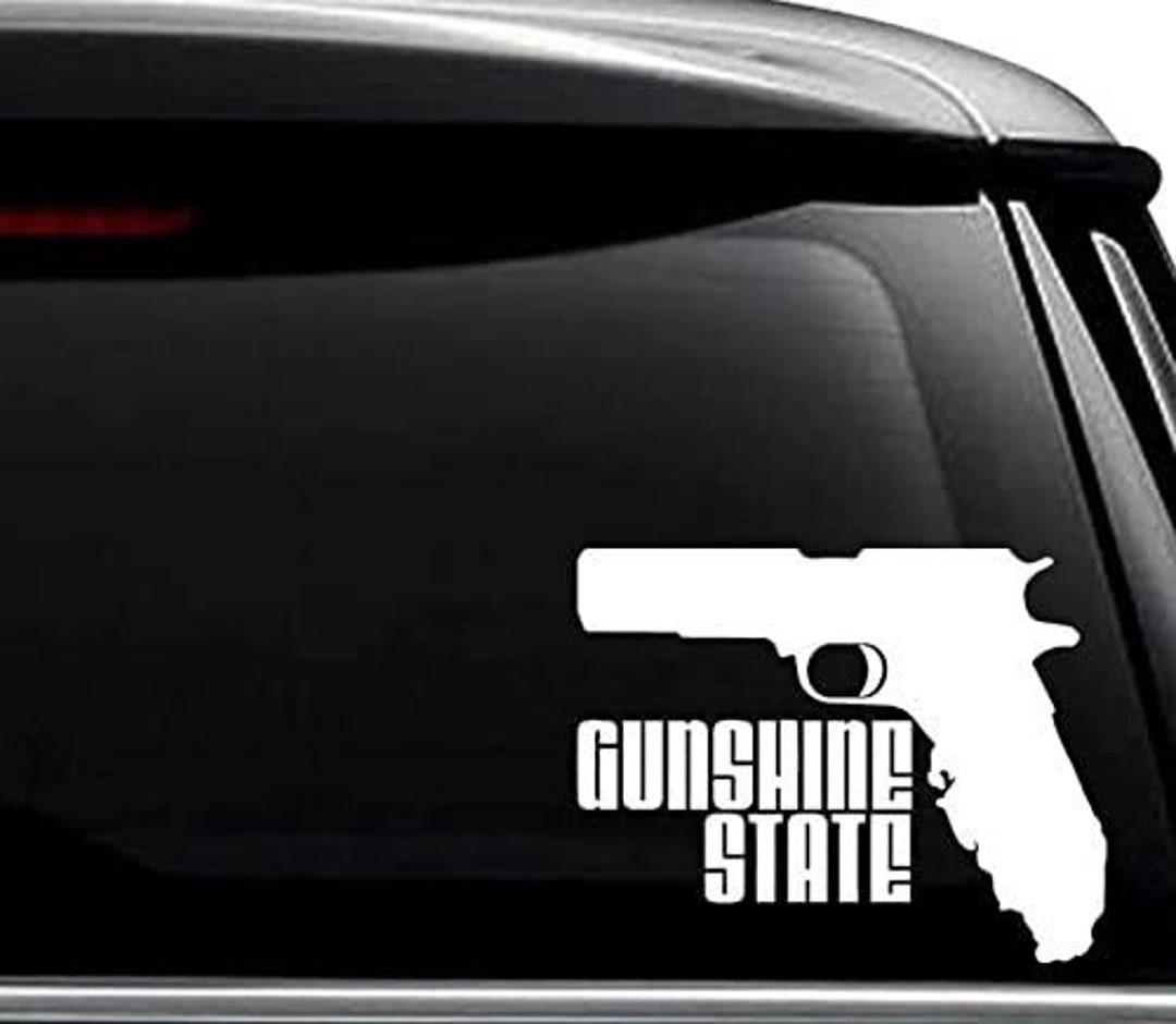 Florida Gunshine State Pistol Gun Decal Sticker for Use on Laptop ...
