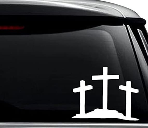 3 Crosses Jesus Christian Decal Sticker for Use on Laptop - Etsy