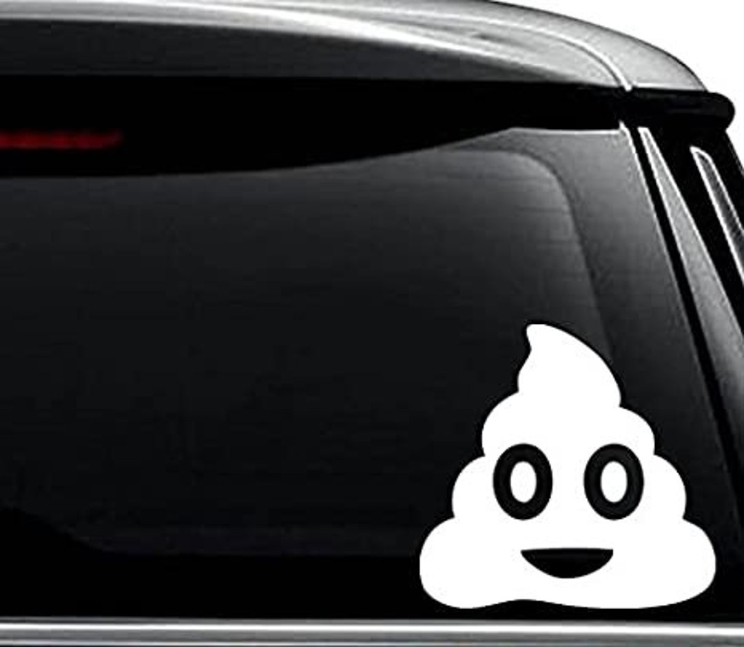 Funny Poop Head Decal Sticker for Use on Laptop Helmet Car - Etsy