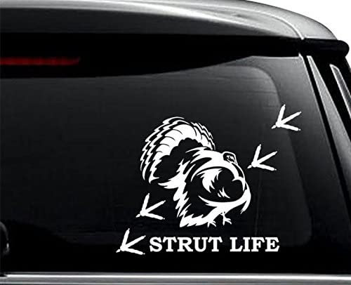 Strut Life Turkey Hunting Track Print Decal Sticker for Use on Laptop ...