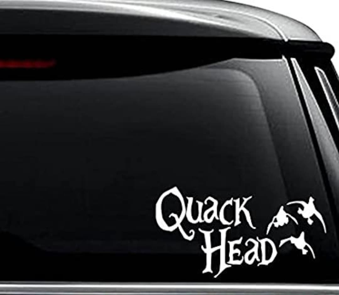 Quack Head Duck Hunting Decal Sticker for Use on Laptop, Helmet, Car ...