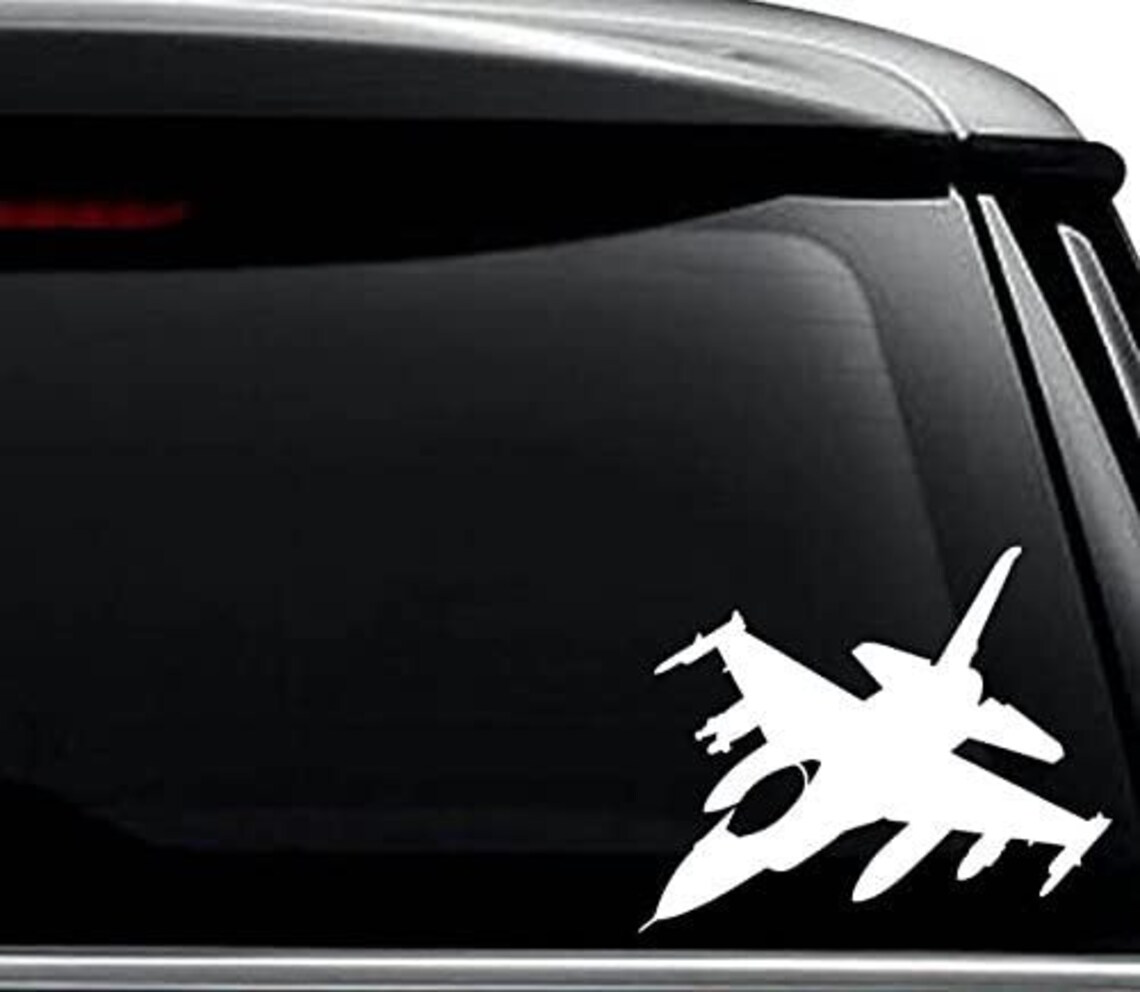 F-16 Fighting Falcon Jet Plane Decal Sticker for Use on Laptop, Helmet ...