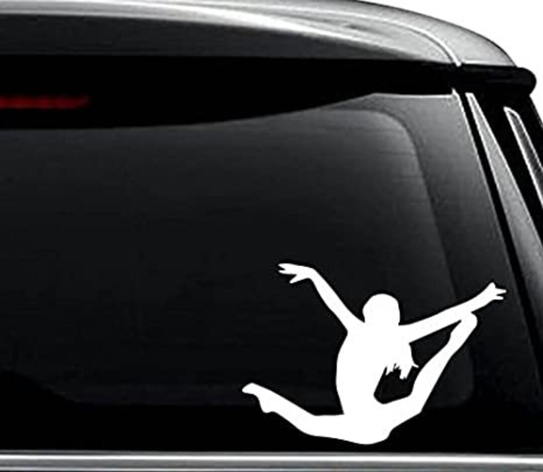 Girl Gymnast Decal Sticker for Use on Laptop, Helmet, Car, Truck ...