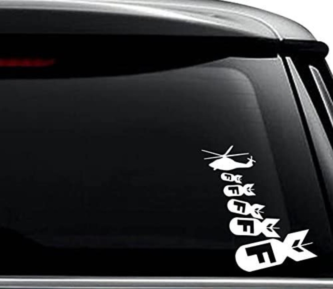 F-bomb Military Helicopter Decal Sticker for Use on Laptop, Helmet, Car ...