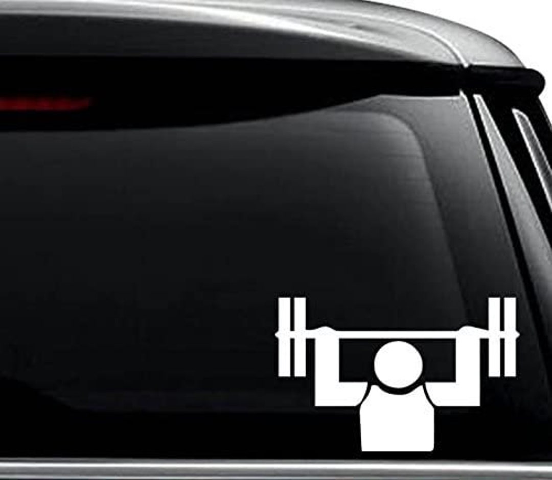 Weightlifting Weightlifter Decal Sticker for Use on Laptop, Helmet, Car ...