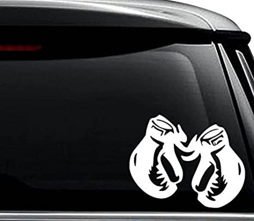 Boxing Gloves Boxer Decal Sticker for Use on Laptop, Helmet, Car, Truck ...