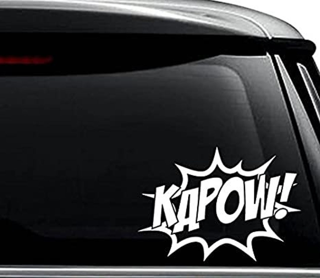 Kapow JDM Japanese Decal Sticker for Use on Laptop, Helmet, Car, Truck ...